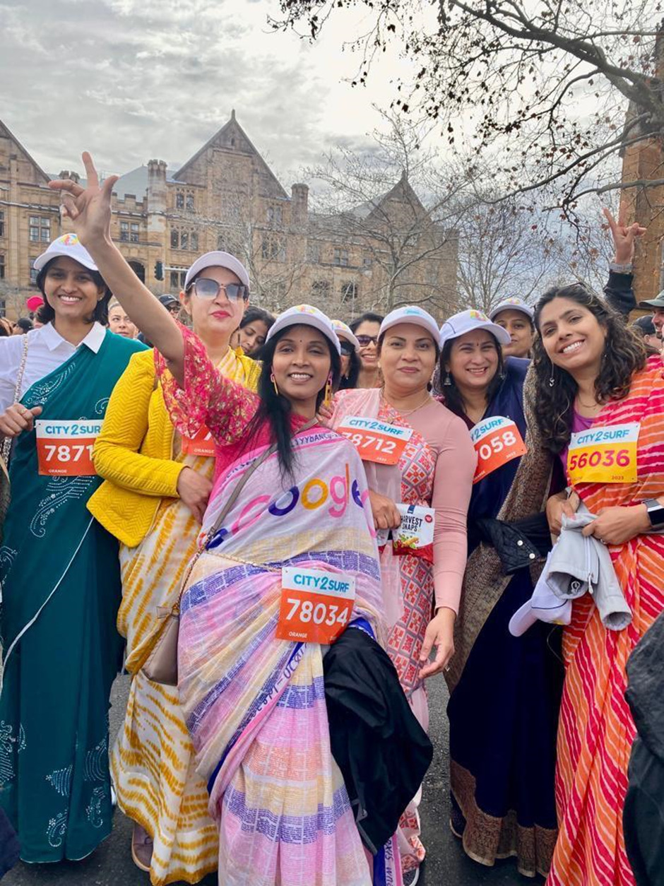 Indian-Australian women ran Sydney's City2Surf marathon wearing sarees ...